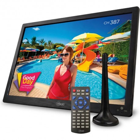 Televisor portátil MLAB SlimView 14″ ISDB‑T FHD con batería recargable