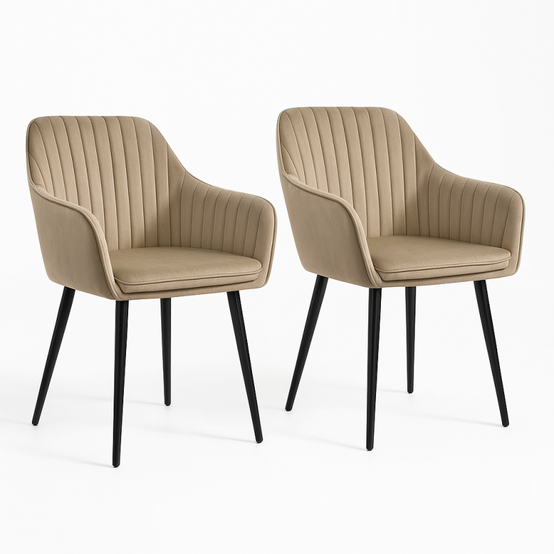 Pack 2 Butacas Comedor Chicago Velvet Tapizado Elegante